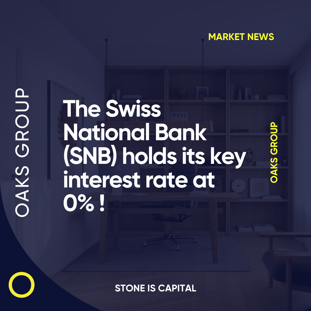 The Swiss National Bank keeps its key interest rate at 0%